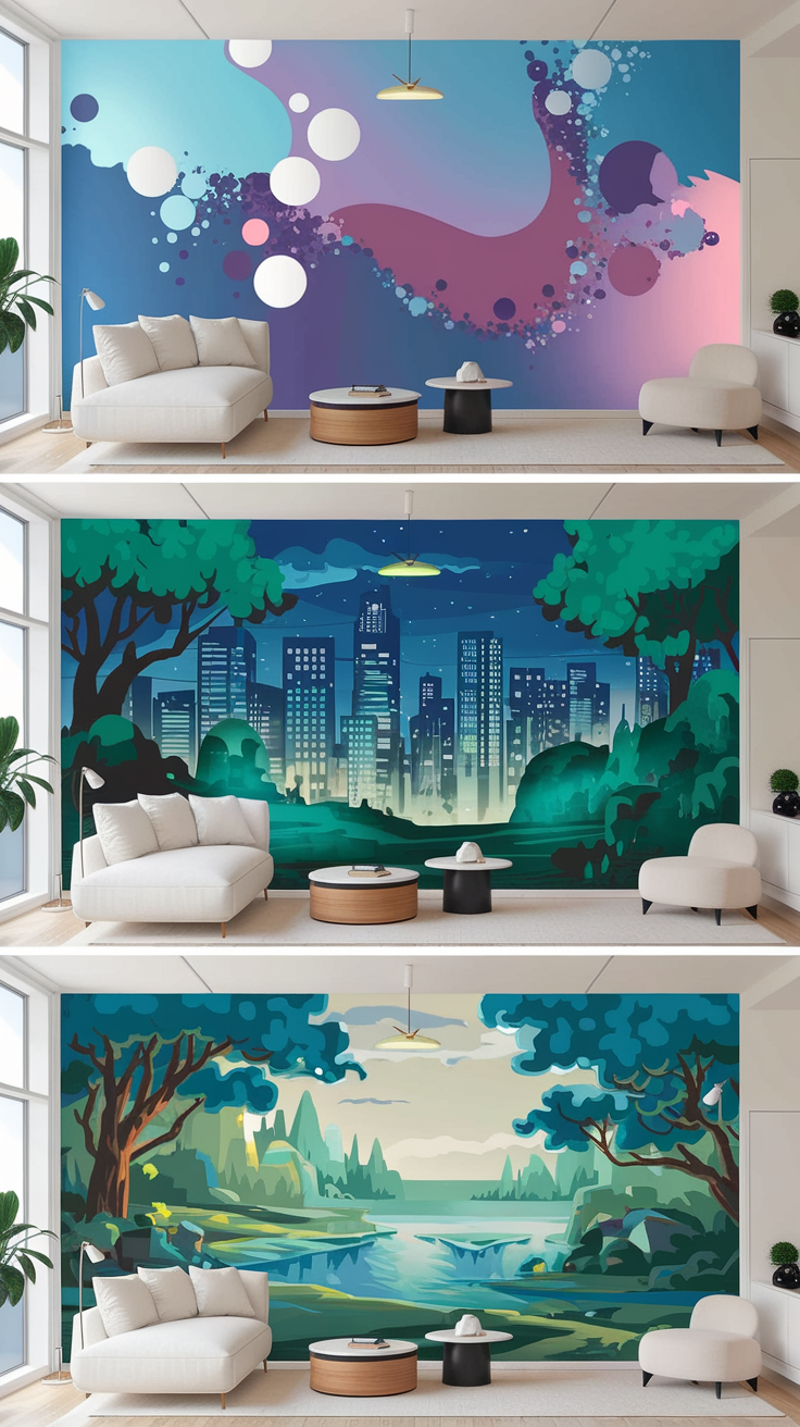 9 Wall Mural Ideas for a Statement Living Room - SEO Kenya