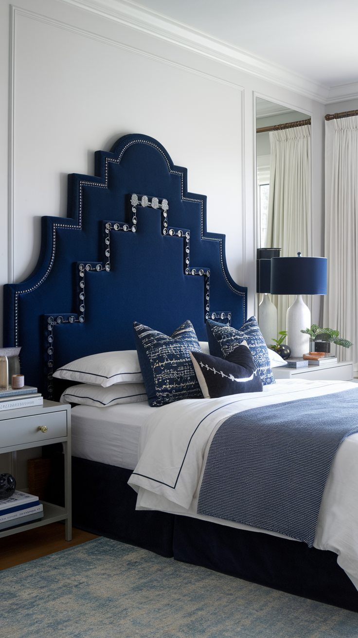 15 Navy Blue Headboard Bedroom Ideas for a Bold Statement - SEO Kenya